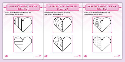 Spring-Themed Draw the Other Half Worksheets