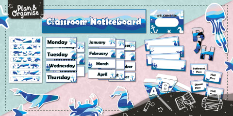Beach Theme Classroom Decor Pack