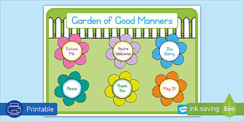 Garden Of Good Manners Display Posters
