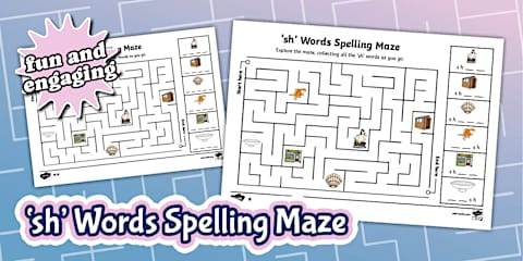 'ai' and 'ay' Words Spelling Maze Activity Sheets