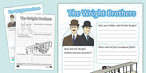 Wright Brothers Color and Respond Worksheet
