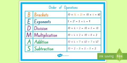 BEDMAS Order of Operations Differentiated Worksheets