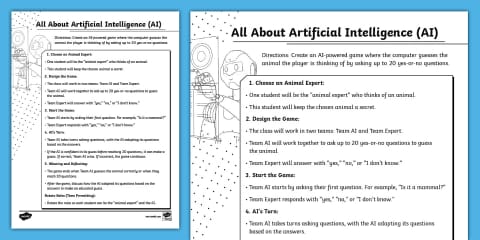 All About Artificial Intelligence (AI) Lesson Pack for 3rd-5th Grade