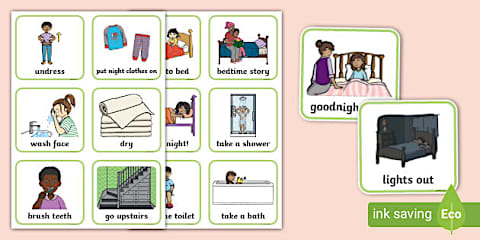 Getting Ready for Bed Read and Sequence Cut and Stick Worksheet