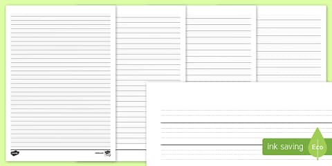 Lined Paper Template Pack - Primary Resource
