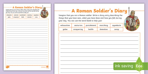 Design a Roman Soldier Worksheet