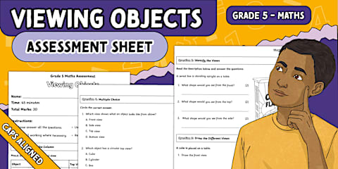 Grade 5 - Maths - Term 3 - Viewing Objects - Activity Sheet (CAPS Aligned)