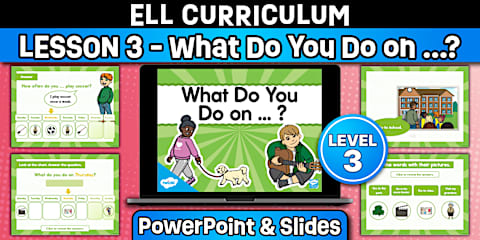 ELL Curriculum: Level 4, Lesson 7 Using a and an Google Slides & PowerPoint