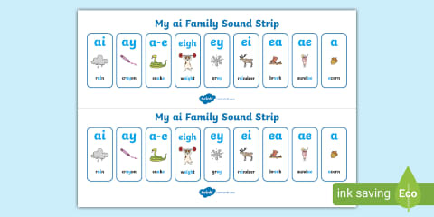 'ai' Sound Handwriting Practice Worksheet