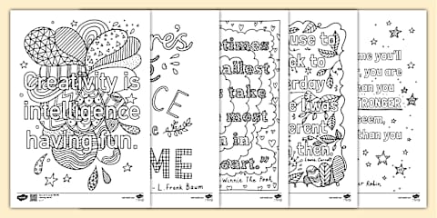 Summer Quote Mindfulness Colouring Pages