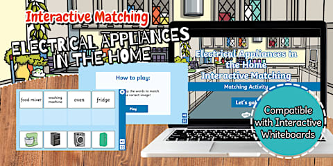 ESL Household Items Shadow Matching [Kids, A1]
