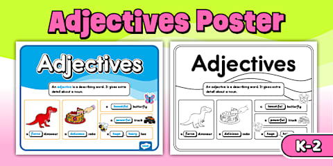 Adjectives PowerPoint for K-2nd Grade