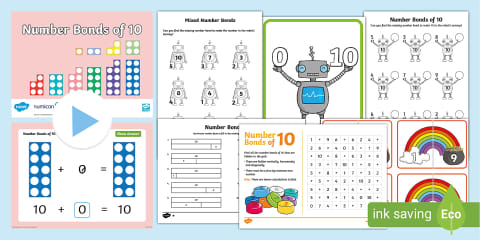 Dinosaur Counting Number Bonds of 10