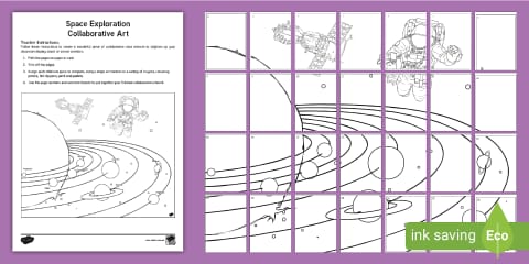Solar System Collaborative Art Activity