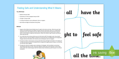 Feeling Safe at School Mind Map