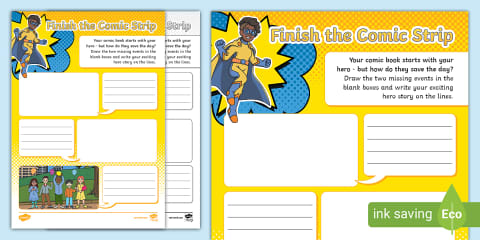 Superhero Folding Comic Strip Template