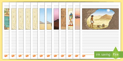 Egyptian Pyramid Short Burst Writing Template