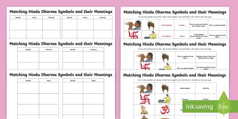 Hindu Dharma Hindu Sacred Texts Worksheet