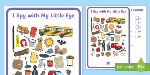 I Spy With My Little Eye Activity