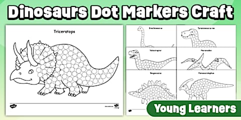Build a Dinosaur 2D Shape Craft Worksheets