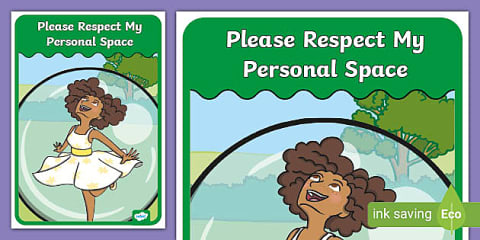 My Personal Space Bubble Trace and Color Worksheet