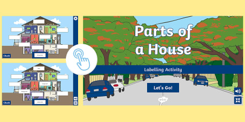 Spanish: Parts of a House Interactive Labelling Activity