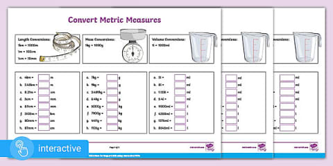 Convert Metric Units of Length