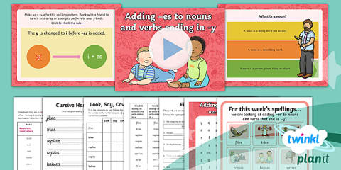 Changing the y for an i Then add es and ed Spelling Game