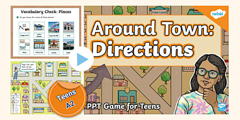 ESL Giving Directions Flashcards [Kids, A1-A2]