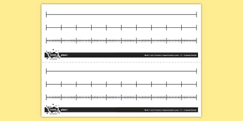 Fraction Number Lines - Primary Resource- KS1/2