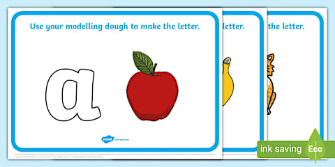 Alphabet Modelling Dough Mats (Uppercase)