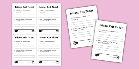 Love Idioms Matching Worksheet for 3rd-5th Grade