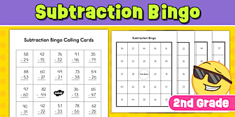 Second Grade Two-Step Addition and Subtraction Math Word Problems Bump Game