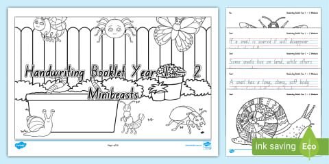 Mindfulness A-Z Letters and Words Handwriting Colouring Booklet