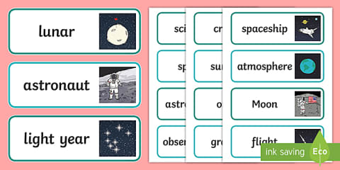 Words For Space - Space Word Cards