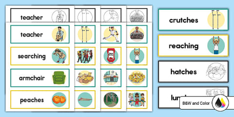 Medial f Sound Phonics Word Cards for 1st-3rd Grade