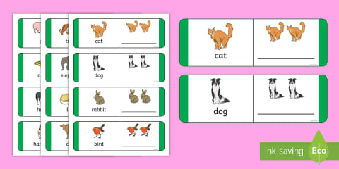 Kindergarten Plural Nouns -s Matching Worksheet