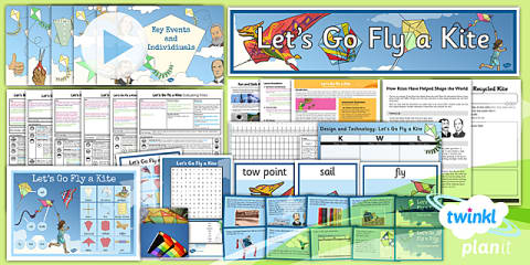 Let's Go Fly a Kite Template Worksheet