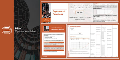 Exponential Functions Matching Cards