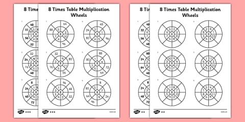 7x Table Emoticon Multiplication Mosaic Activity Sheets