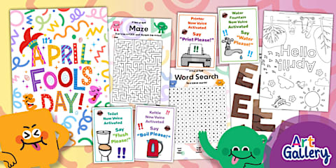April Fools' Day (Joke) Word Search Activity Pack