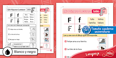 Cuadernillo: Mi Libro de la Letra F