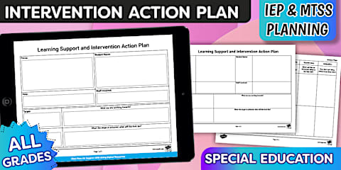 Support for Learning Summary of Intervention Editable Template