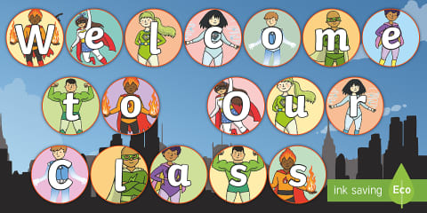 Superhero Welcome Sign
