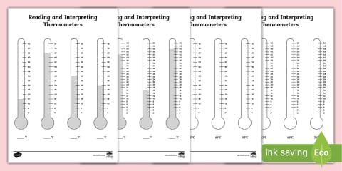 Negative Numbers Worksheet | Temperature