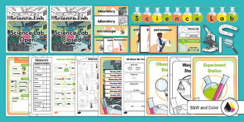 Science Lab Role Play Hazard Warning Bunting