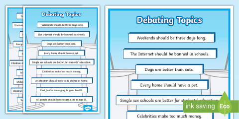 Debate Discussion Cards