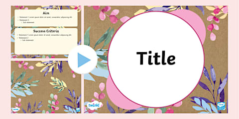 Colourful Botanical-Themed English KS2 Working Wall Set Up Pack