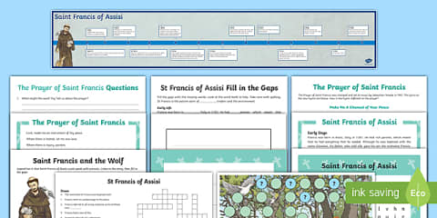 Saint Francis of Assisi Colouring Sheet