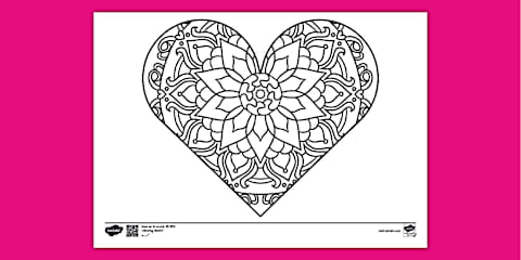Heart Mindfulness Colouring Sheets